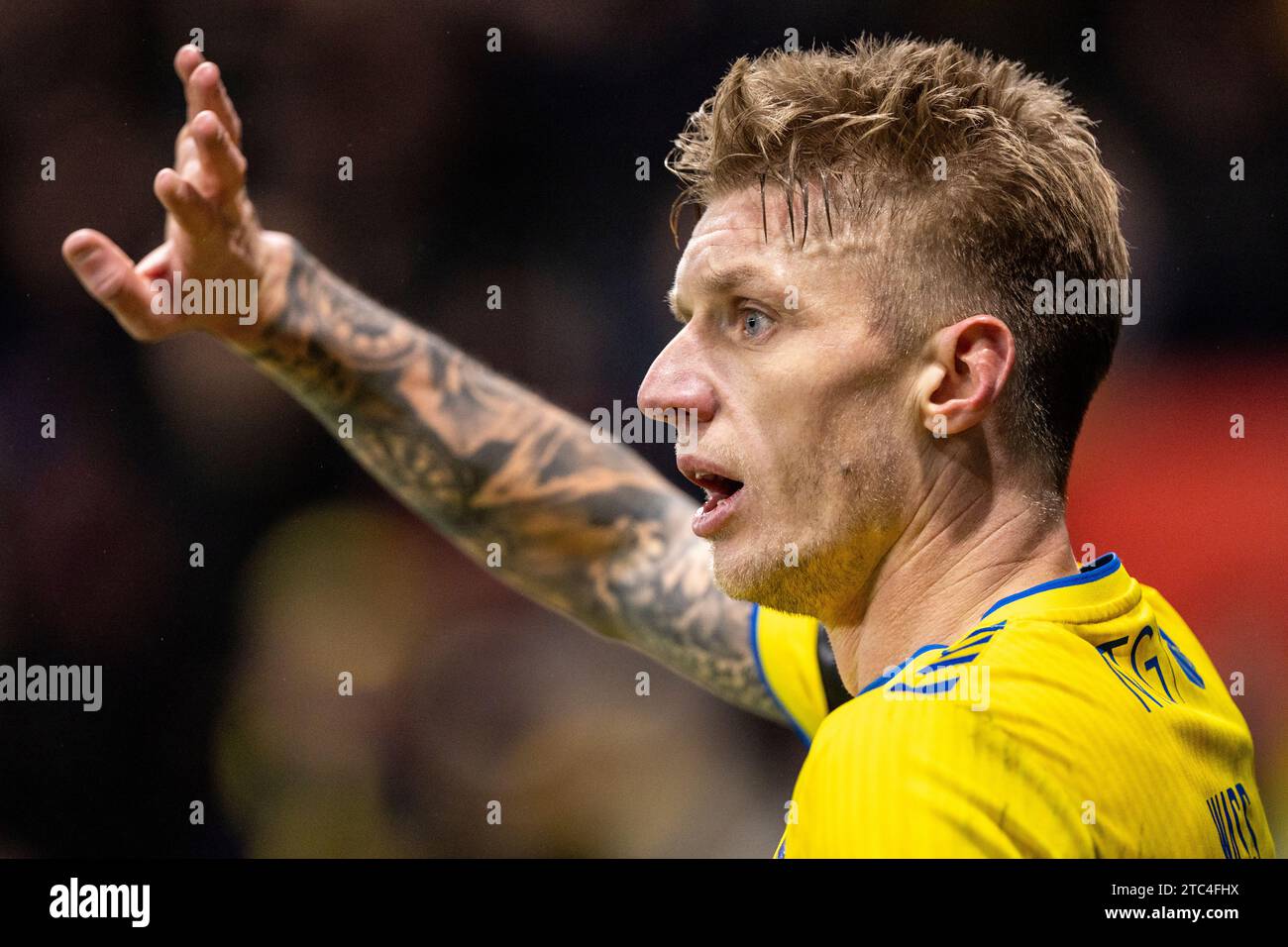 Brondby, Denmark. 10th Dec, 2023. Daniel Wass (10) of Broendby IF seen ...