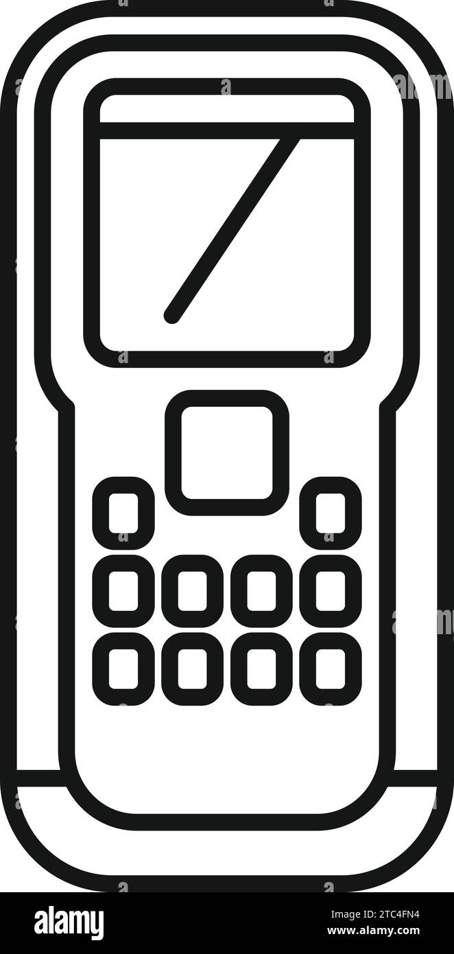 Technology laser meter icon outline vector. Scanner tool. Device system ...