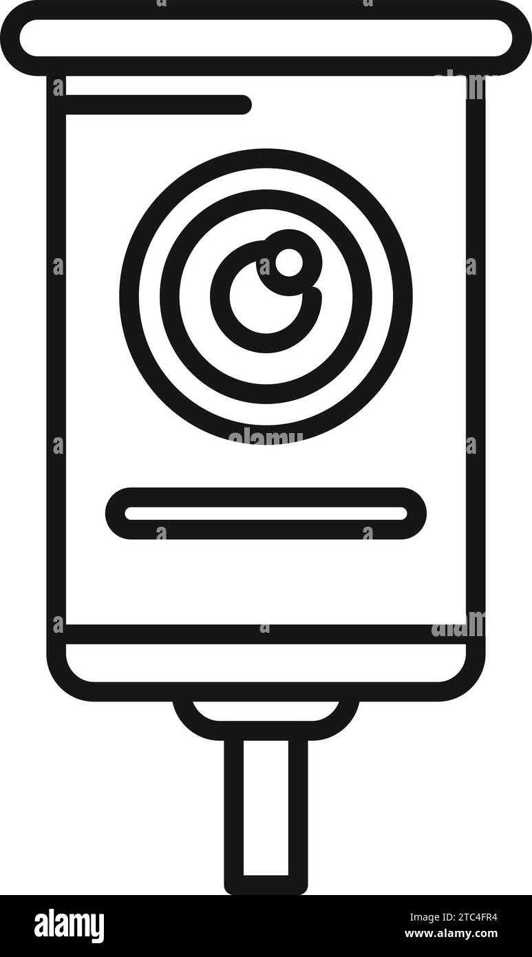 Cam road traffic icon outline vector. Warning road cam. Area control ...