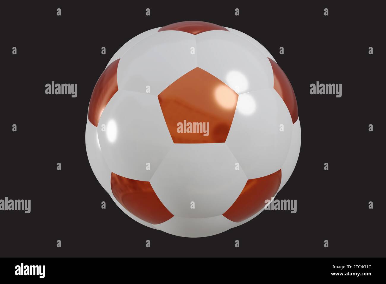 Soccer ball. Realistic football ball. Classic colors. 3d rendering ...