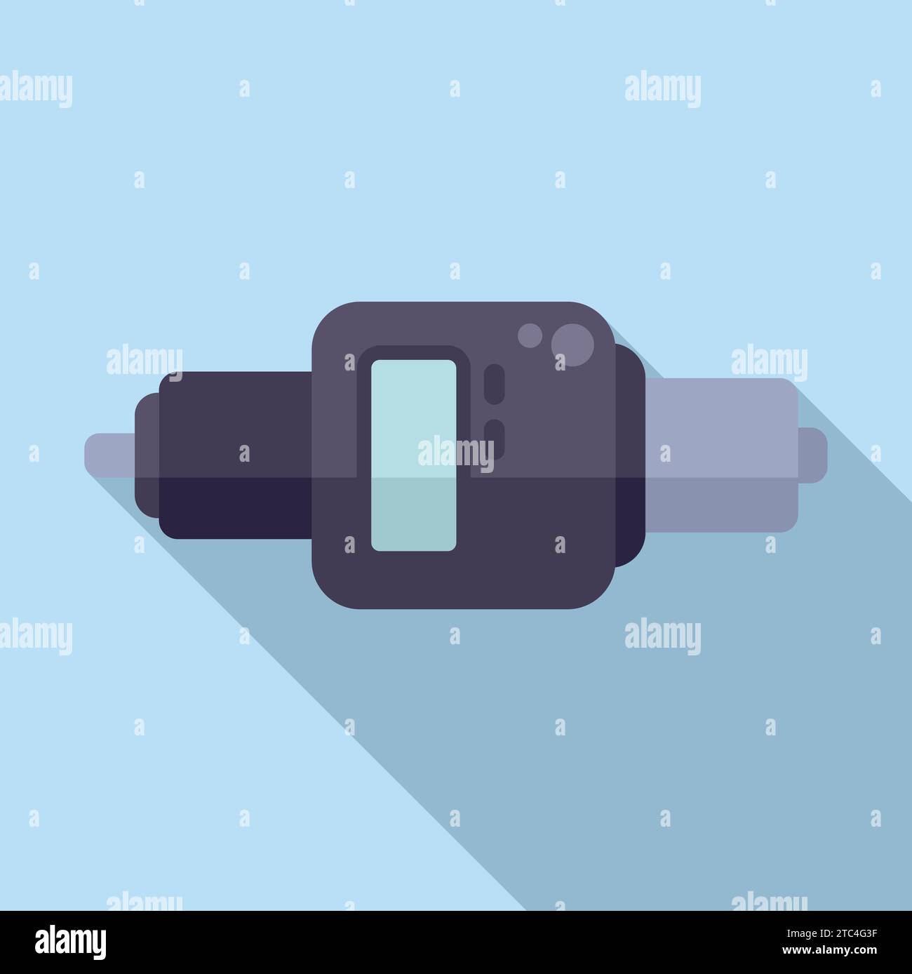 Big digital micrometer icon flat vector. Scale tool. Number metal ...