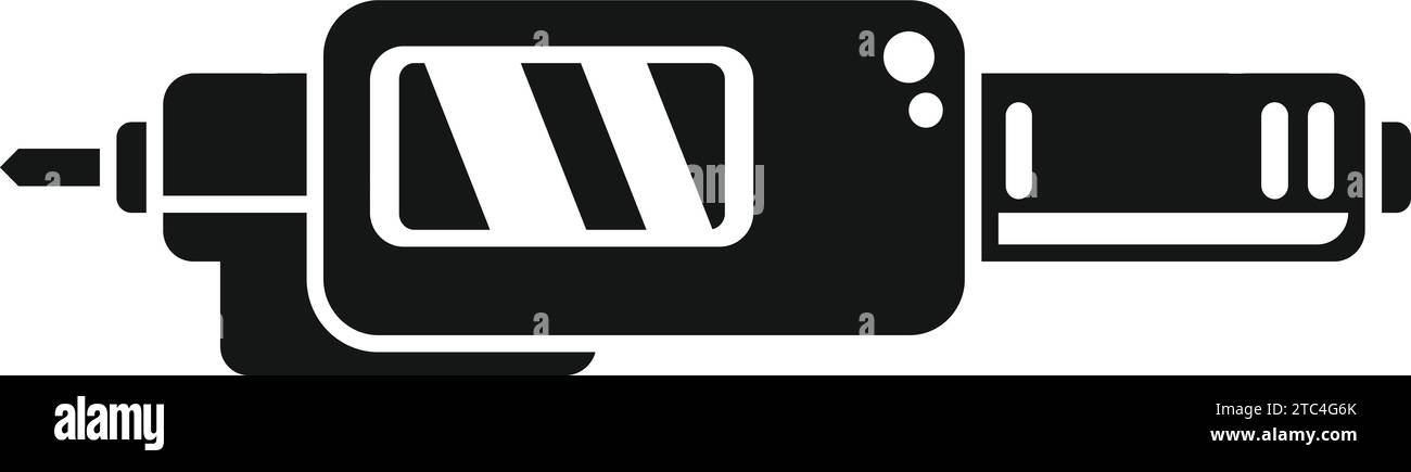 Digital micrometer icon simple vector. Caliper ruler. Device tool Stock ...