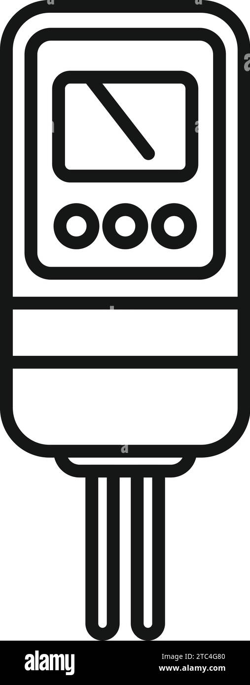 Chemical ph meter icon outline vector. Control level. Clinical base ...