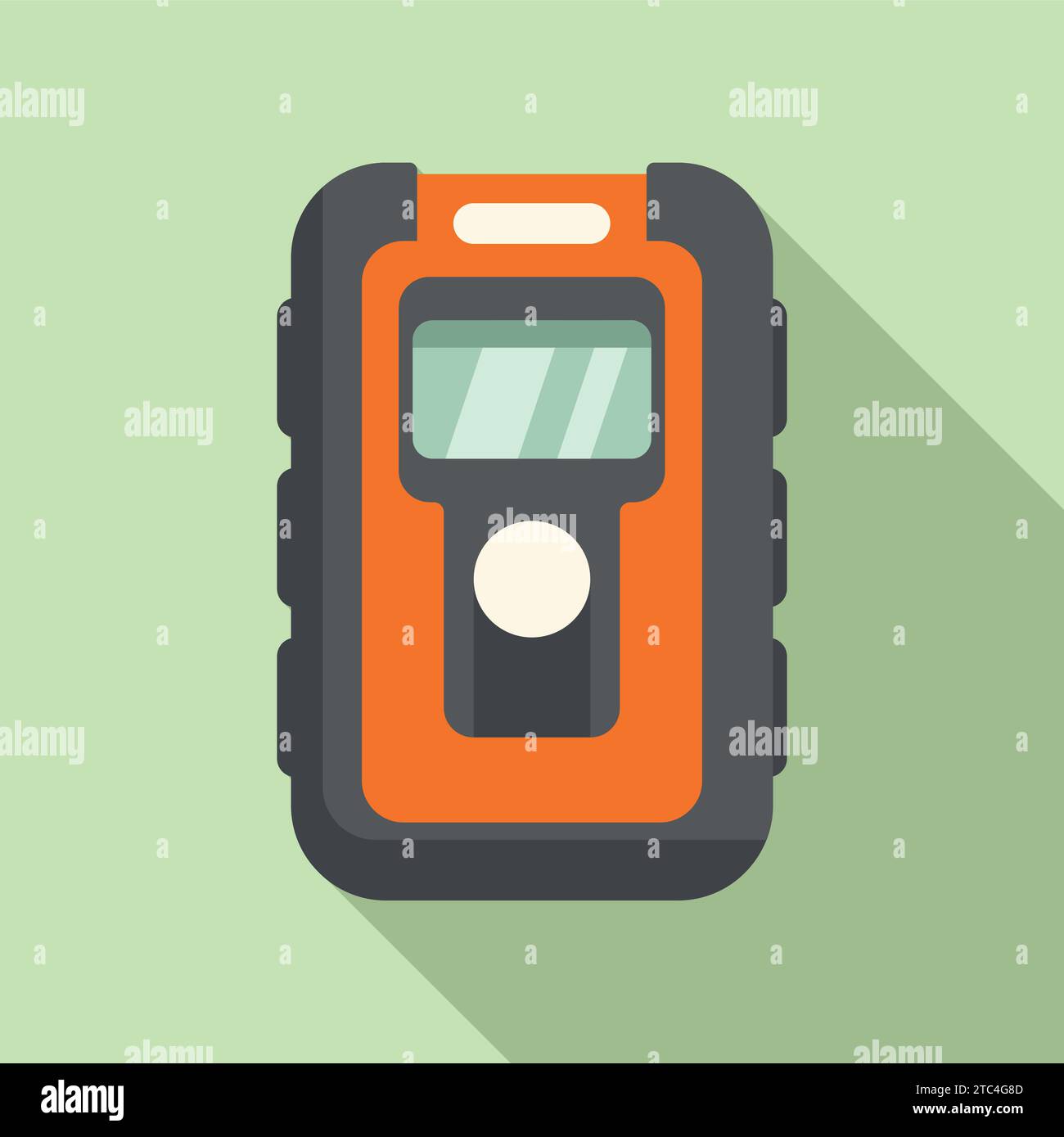 Electronic laser meter icon flat vector. Modern tool system. Measuring ...
