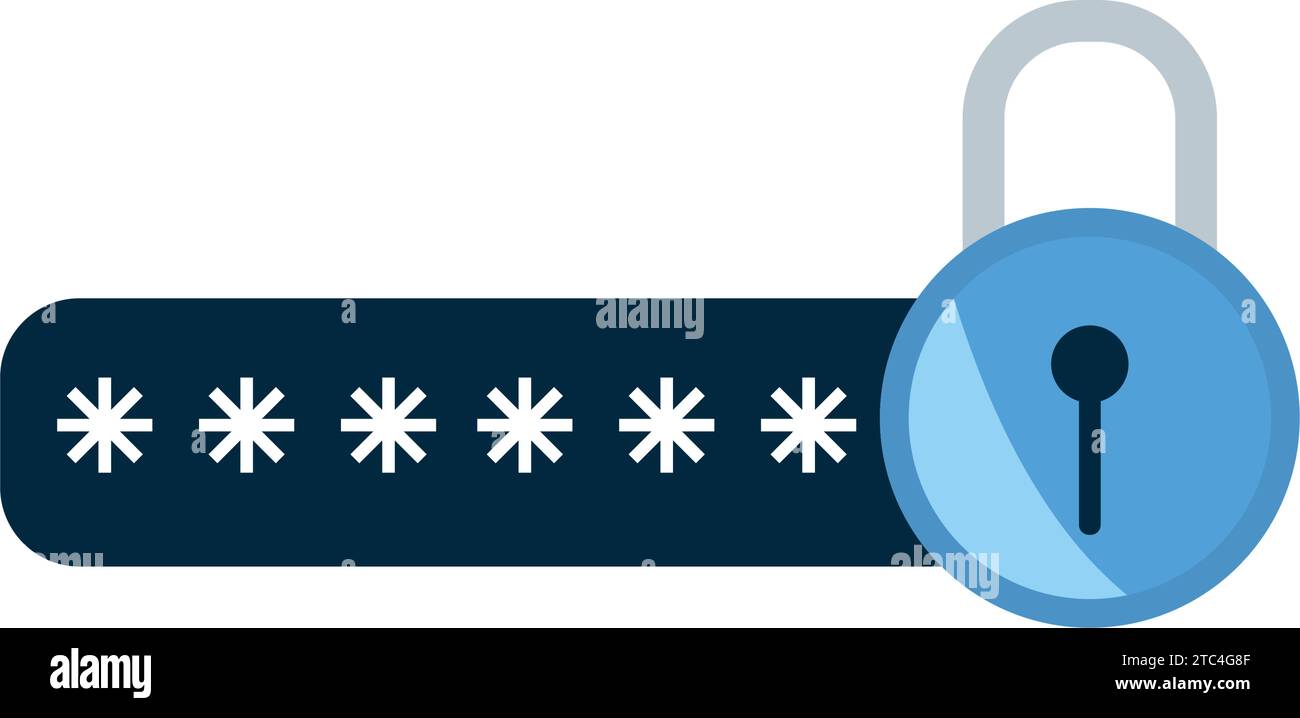 data security illustration of a password and padlock Stock Vector Image & Art - Alamy