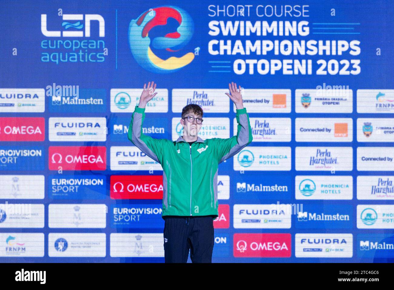 Wiffen Daniel of Ireland during the podium ceremony for Men's 800m ...