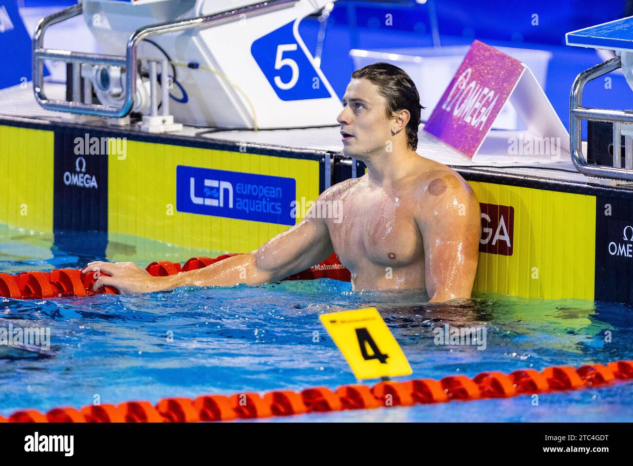 Martinenghi Nicolo of Italy celebrating the win during Men's 50m ...