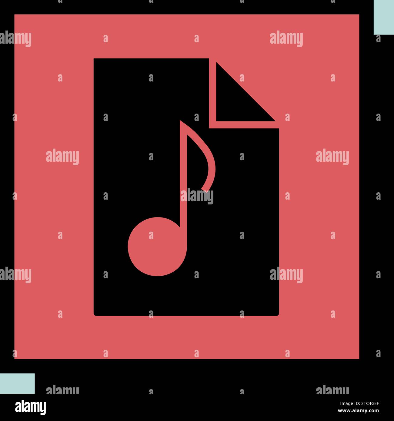 Music file vector neo-brutalism icon. Music sign. Graph symbol for ...