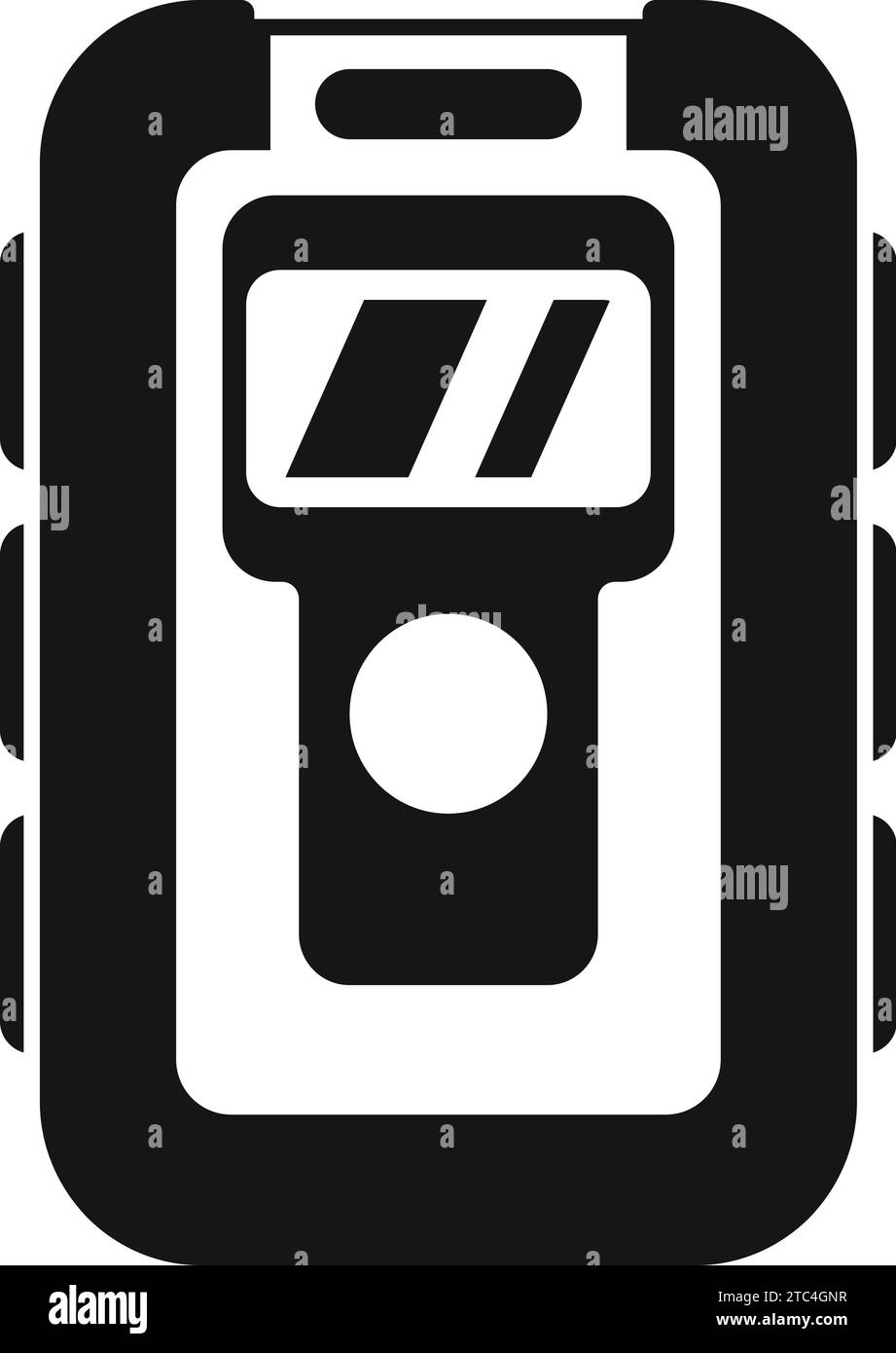 Laser meter level icon simple vector. Screen tool. Electronic altitude ...