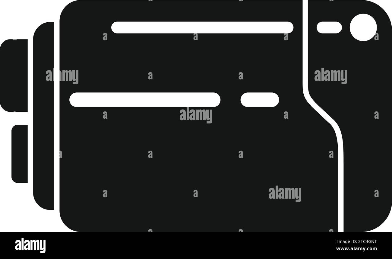 Distance laser meter icon simple vector. Instrument scanner housing ...