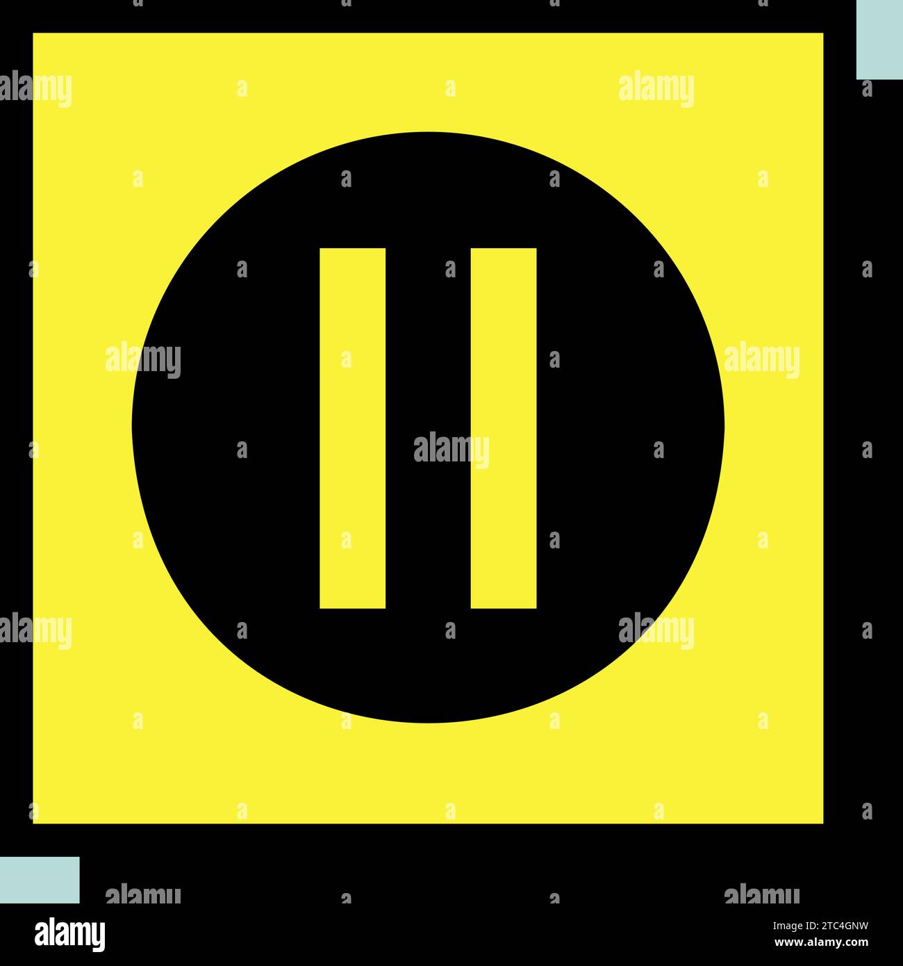Pause button vector isolated neo-brutalism icon. Graph symbol for music ...
