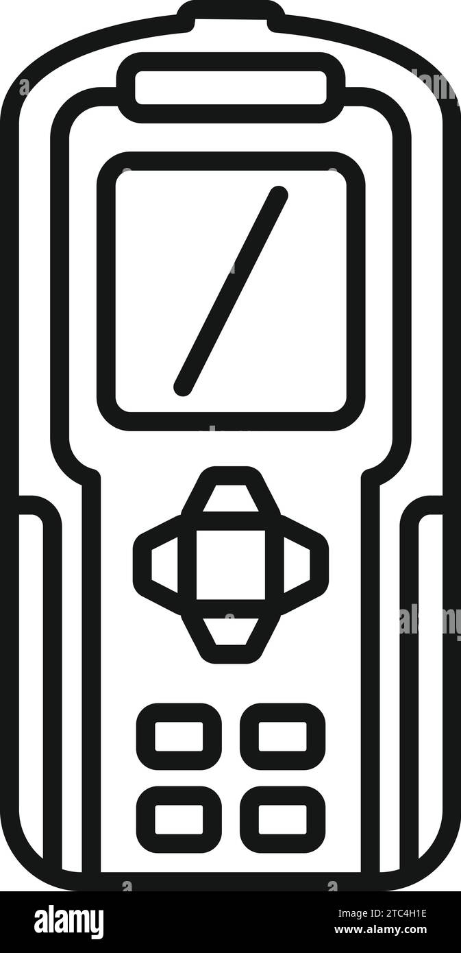 Survey laser meter icon outline vector. Tool screen electric. Sensor ...