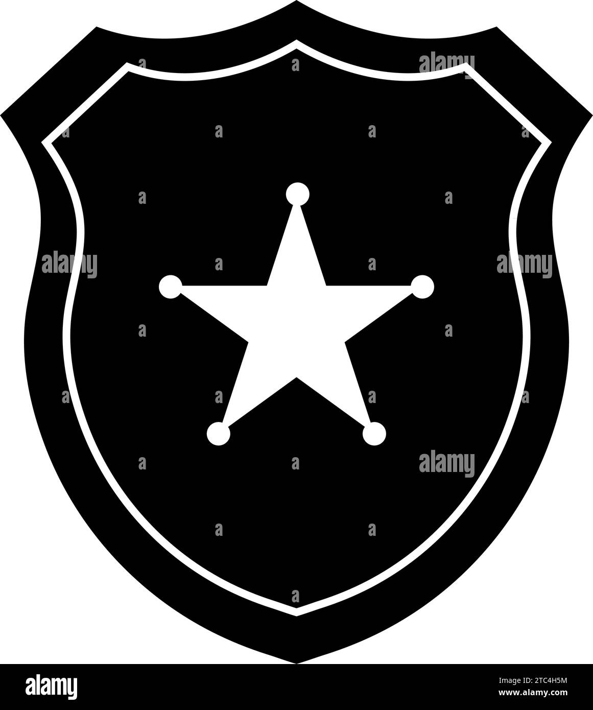 police badge silhouette Stock Vector Image & Art - Alamy