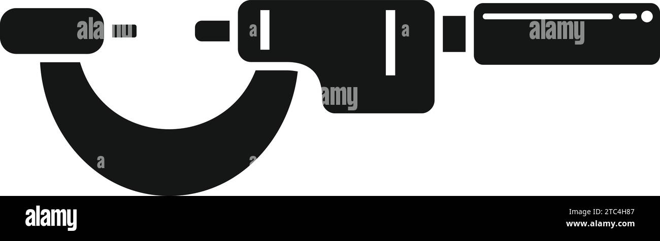 Digital micrometer tool icon simple vector. Vernier scale. Millimeter object Stock Vector Image ...