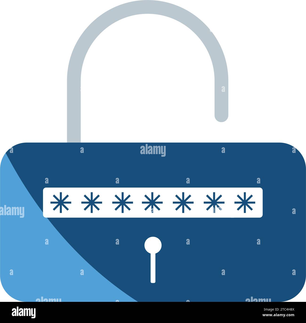 data security illustration of a padlock with password Stock Vector ...