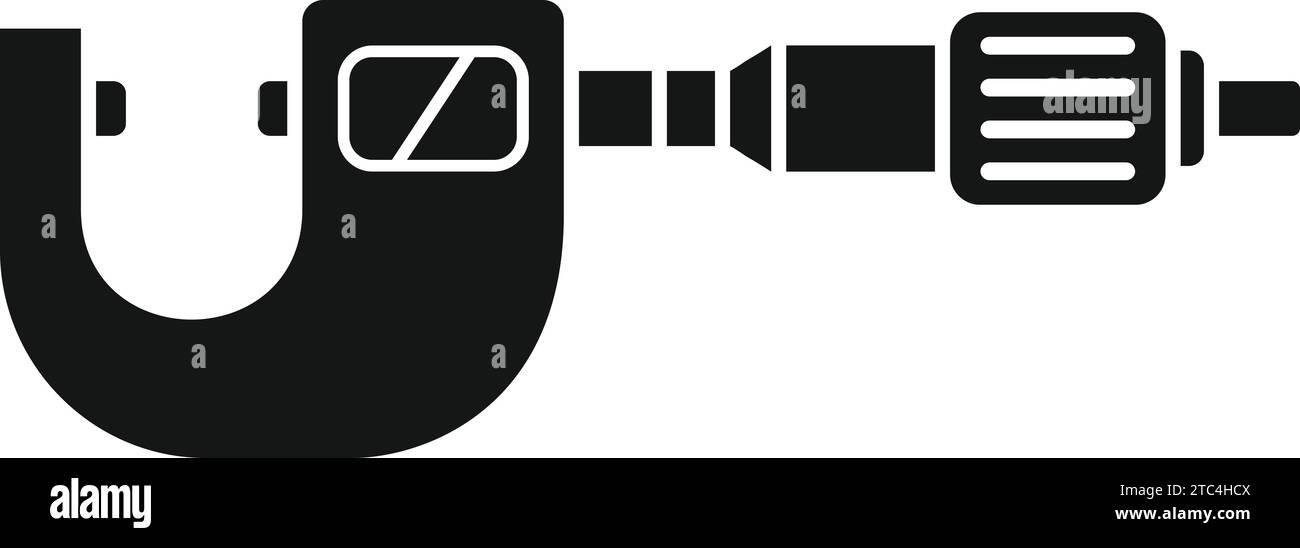 Work digital micrometer icon simple vector. Number precision tool ...