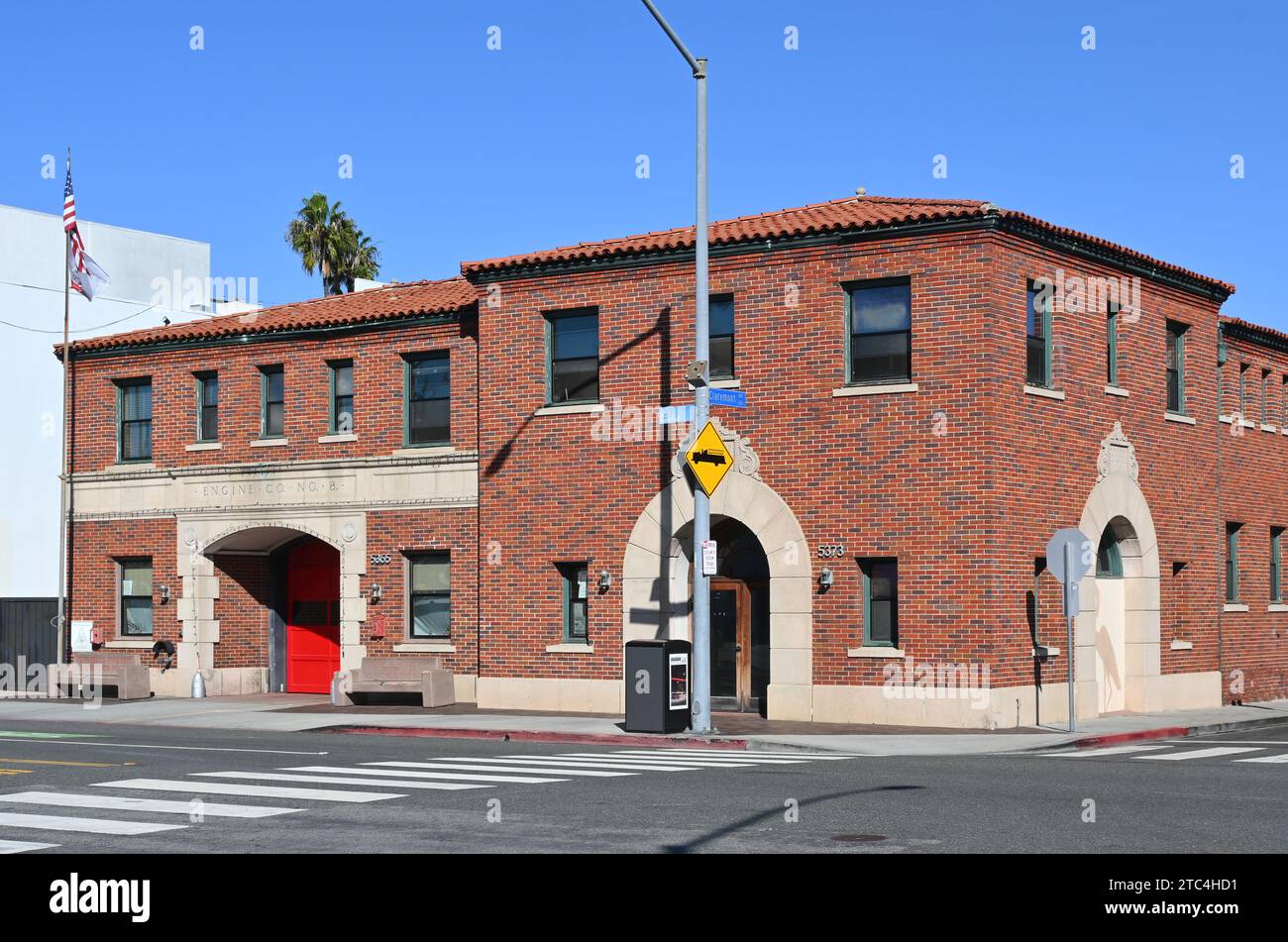 LONG BEACH, CALIFORNIA - 6 DEC 2023: Engine Company No. 8, firehouse ...