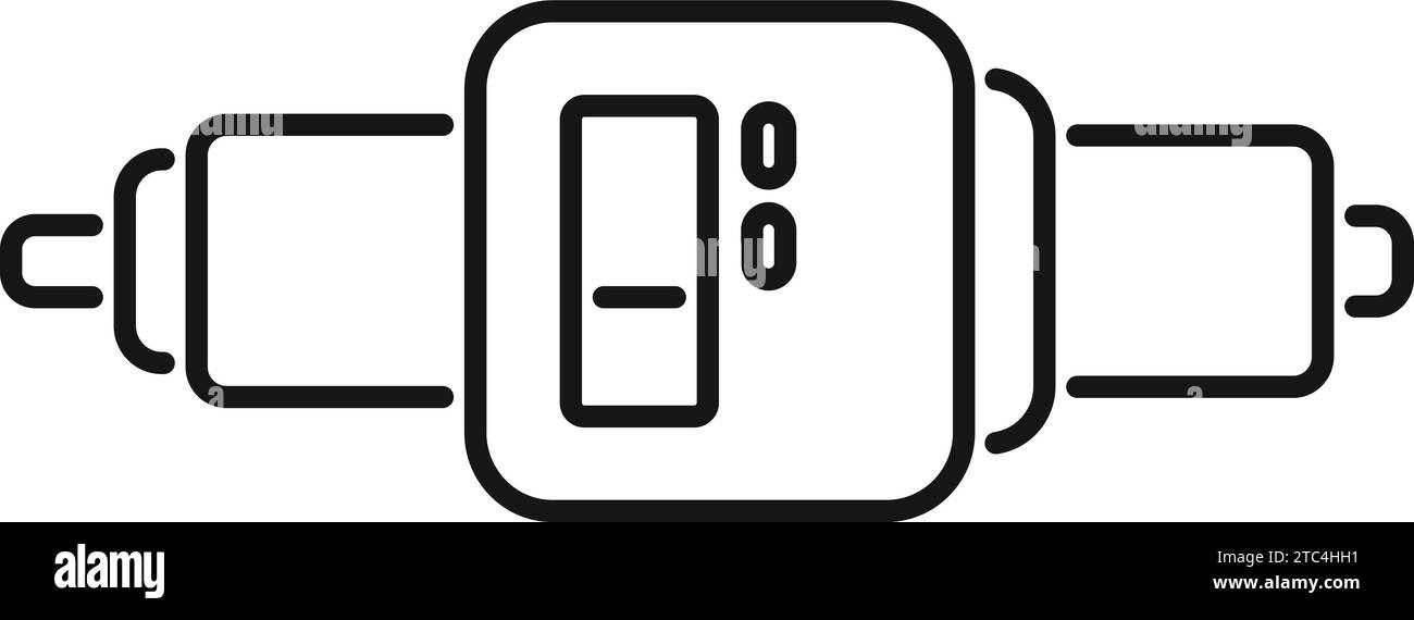 Digital micrometer icon outline vector. Scale object. High calibrated ...