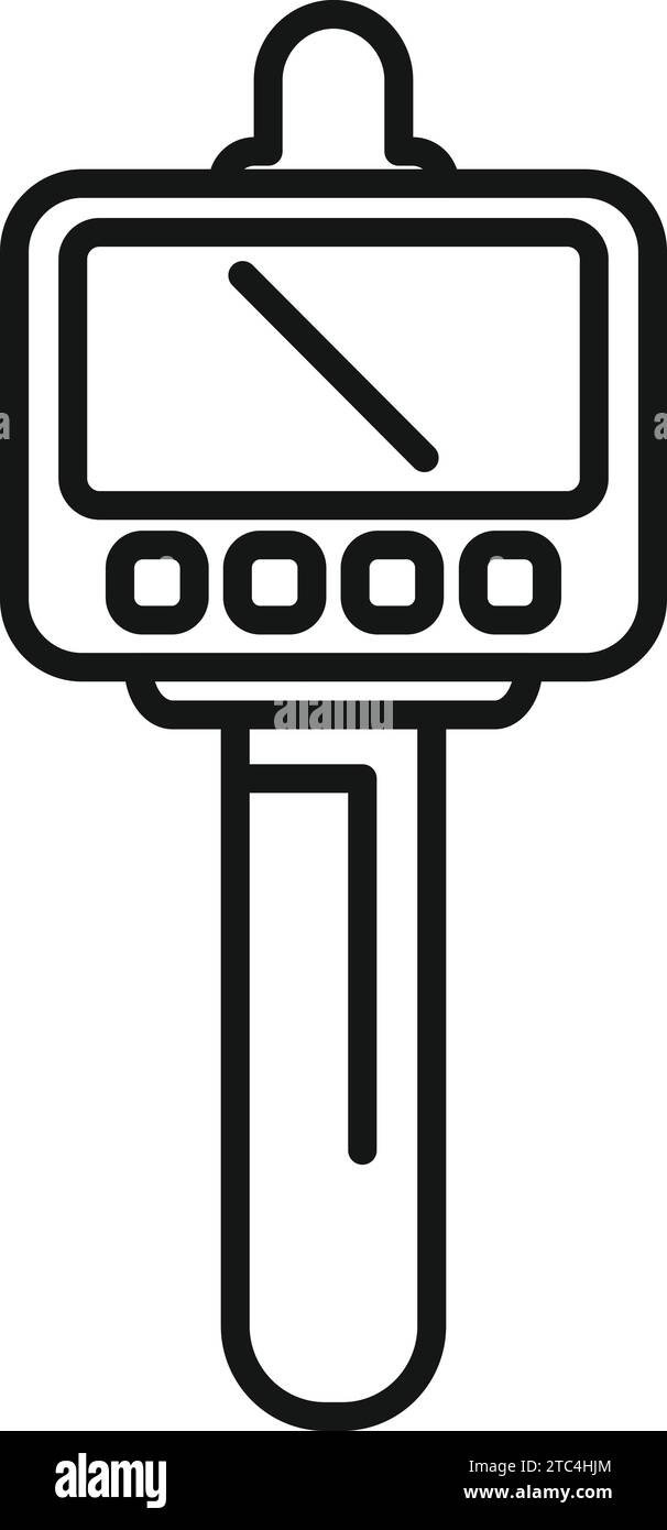 Digital speed radar icon outline vector. Tool speed limit. Gun tool ...