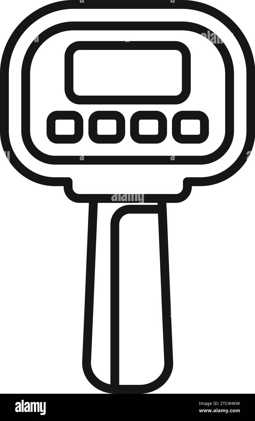 Speed limit radar icon outline vector. Area control detect. Officer ...