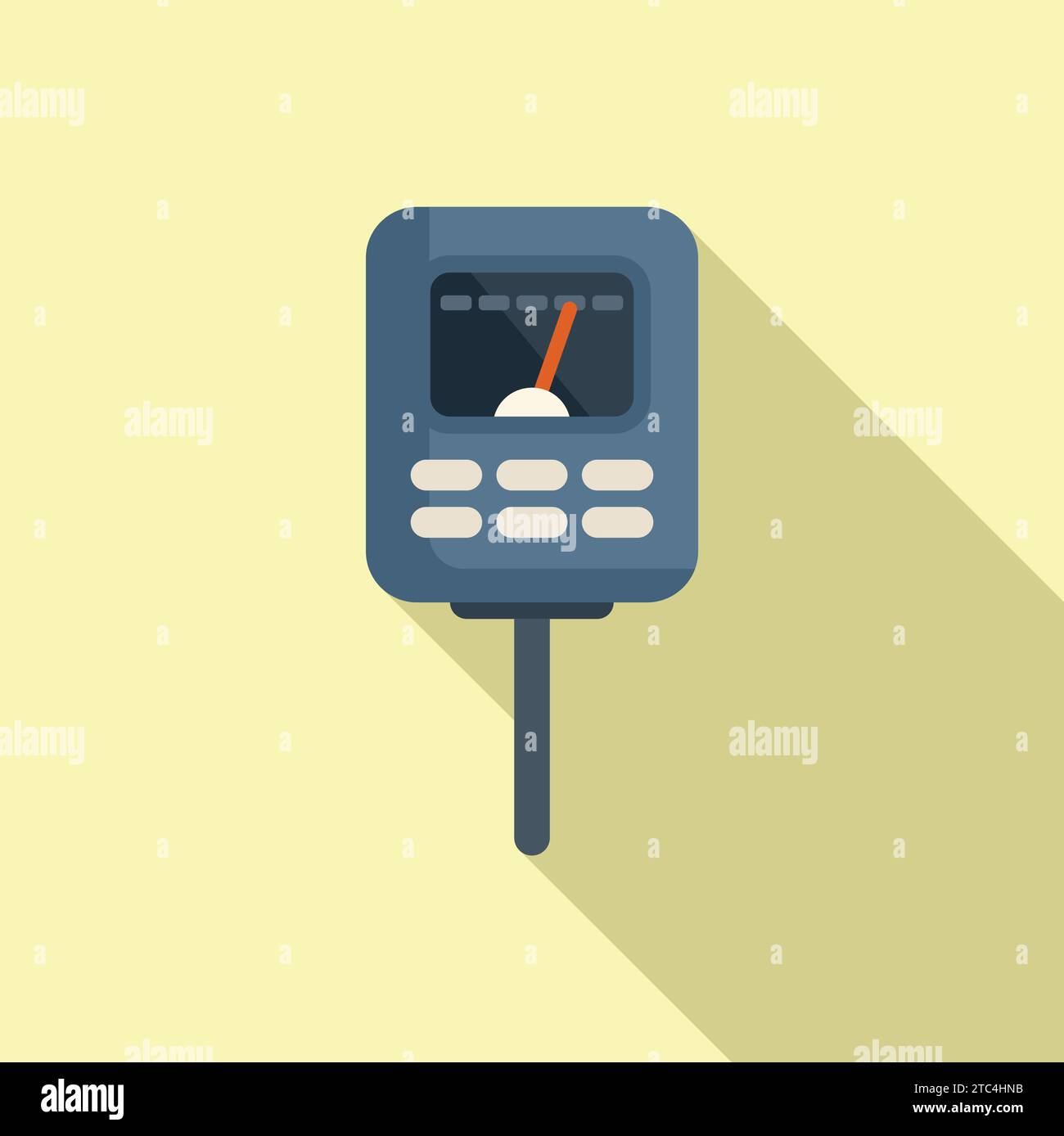 Garden ph meter icon flat vector. Probe test kit. Chemistry food chart ...