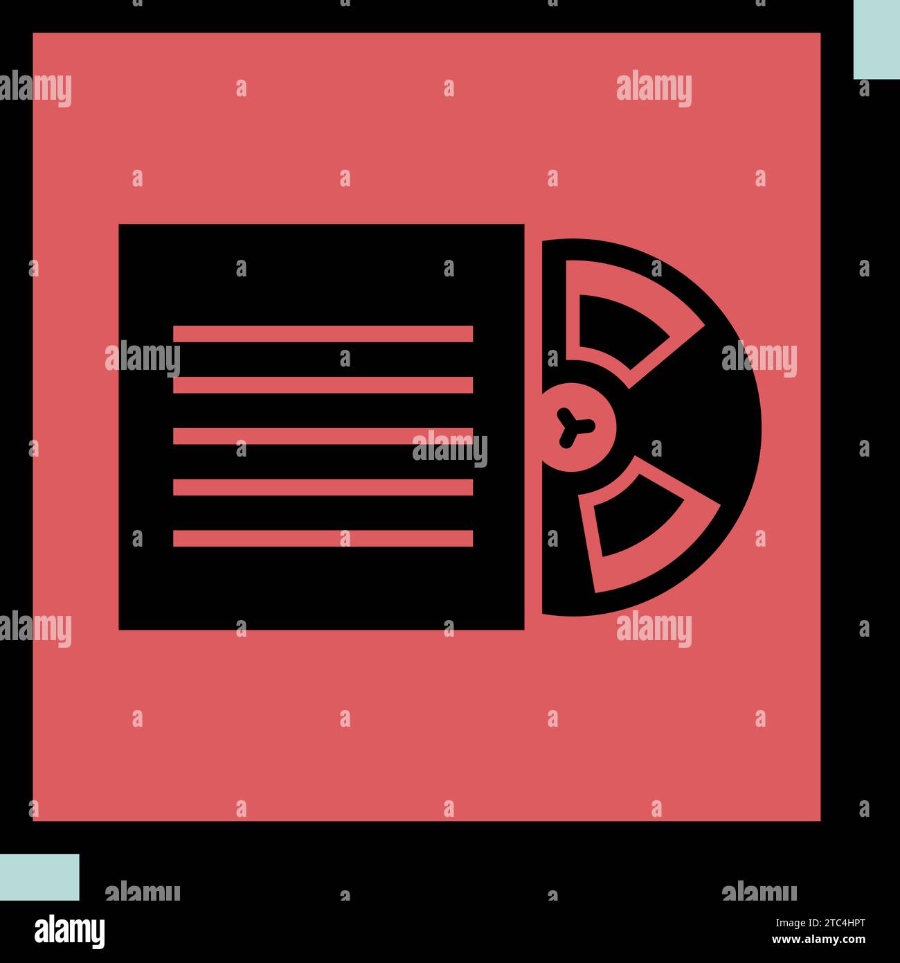 Magnetic tape reel, retro music tape storage vector isolated neo ...