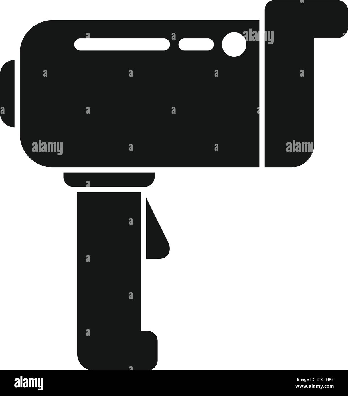 Street speed radar icon simple vector. Vehicle speed limit. Police cam ...