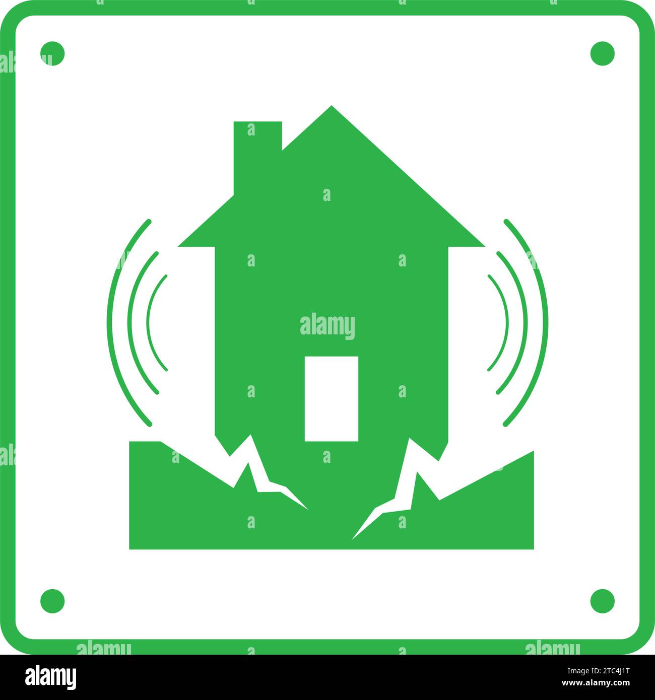 earthquake icon signal of risk of floor collapse Stock Vector Image ...