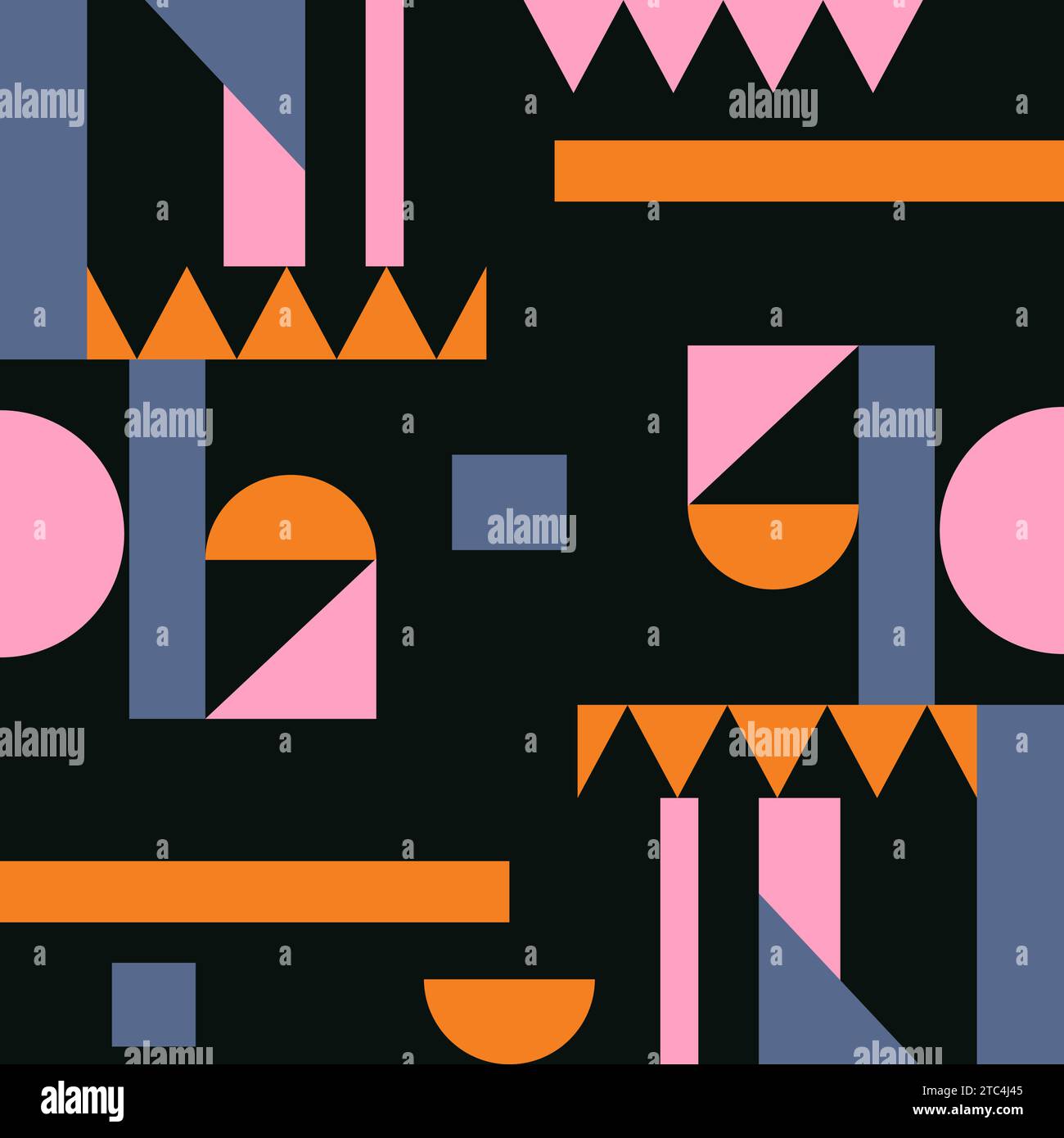 Color blocks seamless patterns with variated shapes blue pink and ...