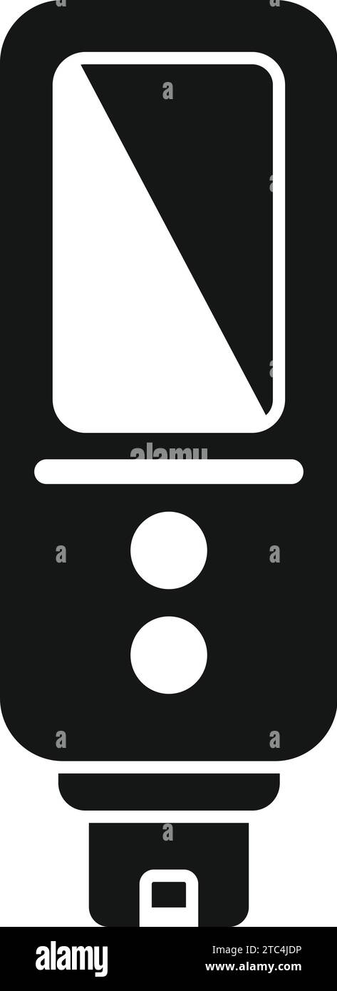 Computer ph meter icon simple vector. Sensor device. Medical experiment ...