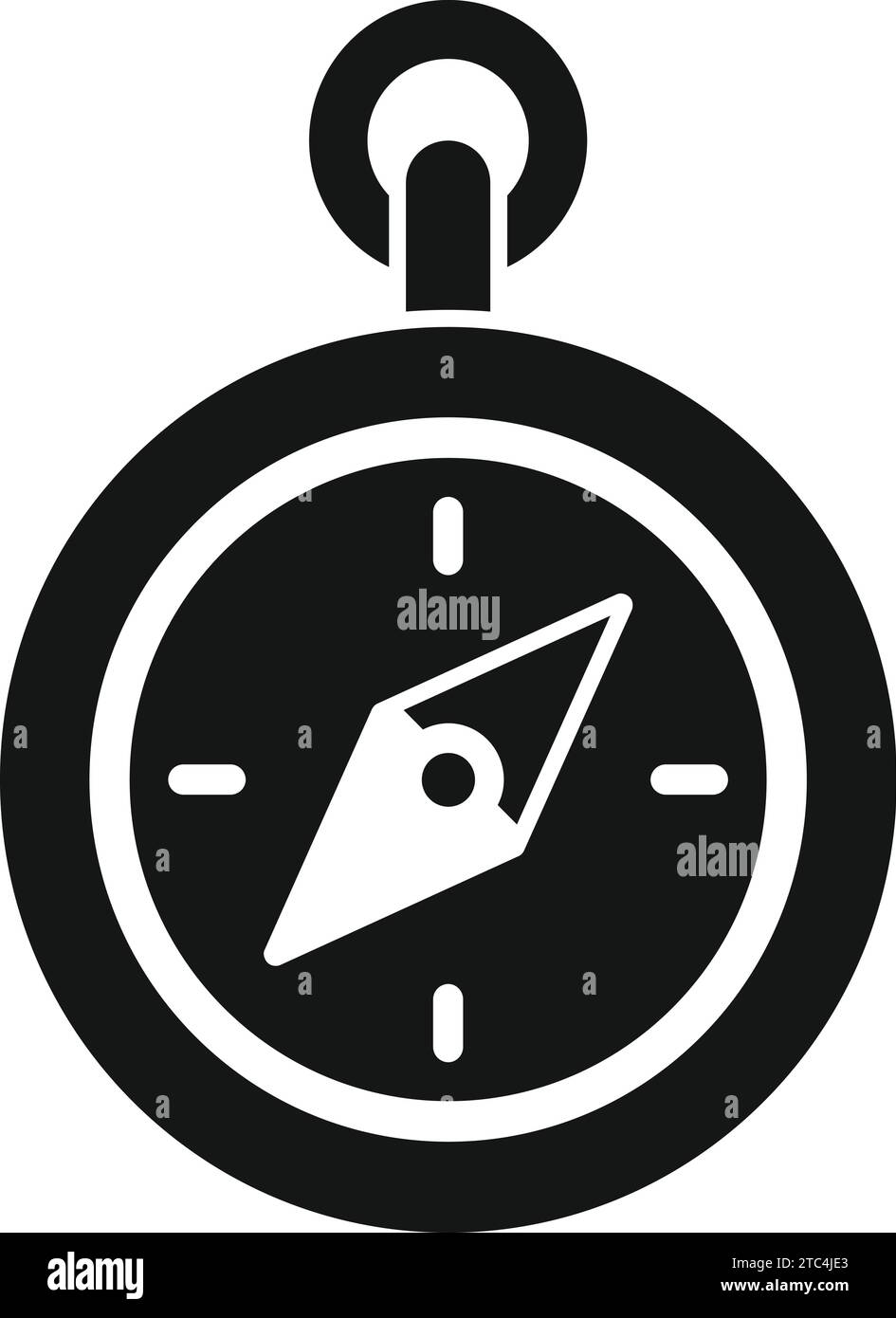 Compass equipment icon simple vector. Campsite location nature. Holiday ...