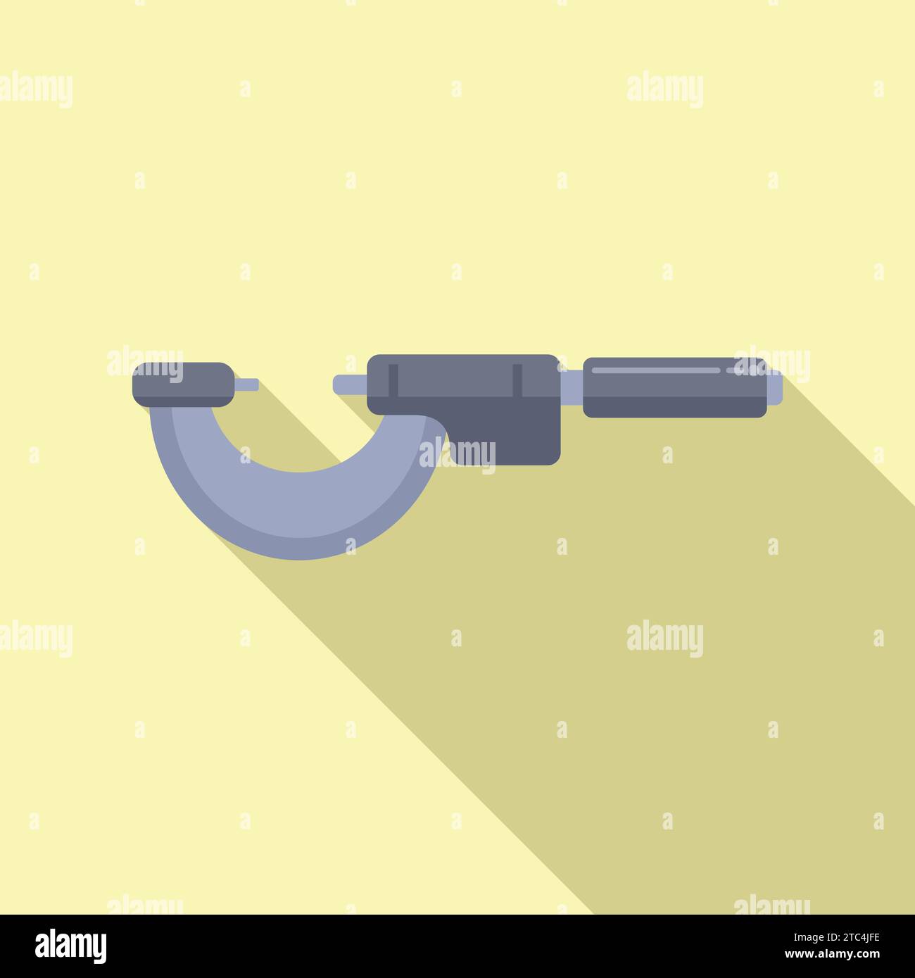 Digital micrometer tool icon flat vector. Vernier scale. Millimeter object Stock Vector Image ...