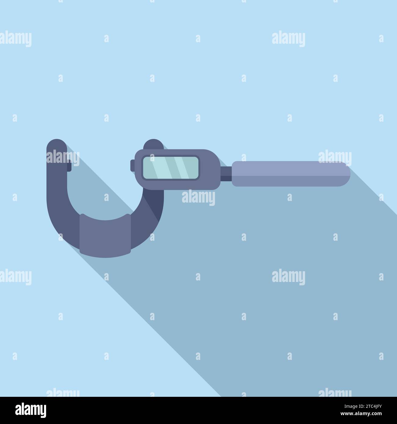 Digital micrometer gauge icon flat vector. Vernier scale object. Steel work Stock Vector Image ...