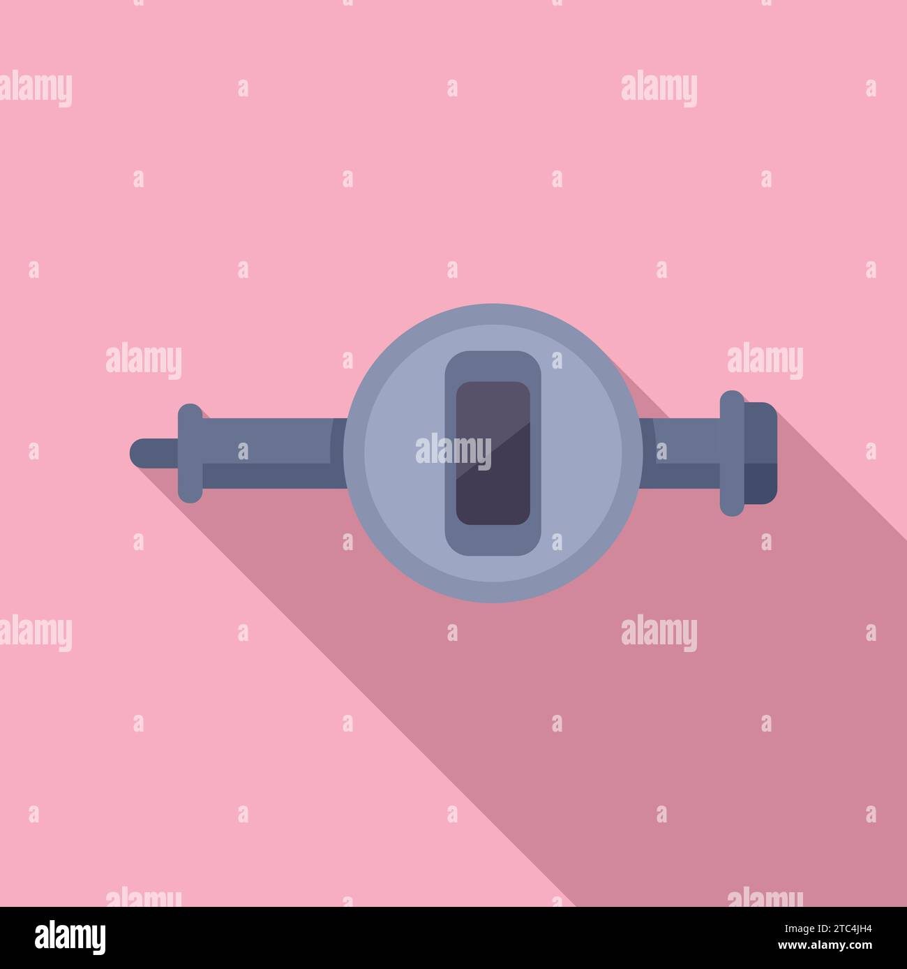 Plastic digital micrometer icon flat vector. Scale precise machine. Device tool Stock Vector ...
