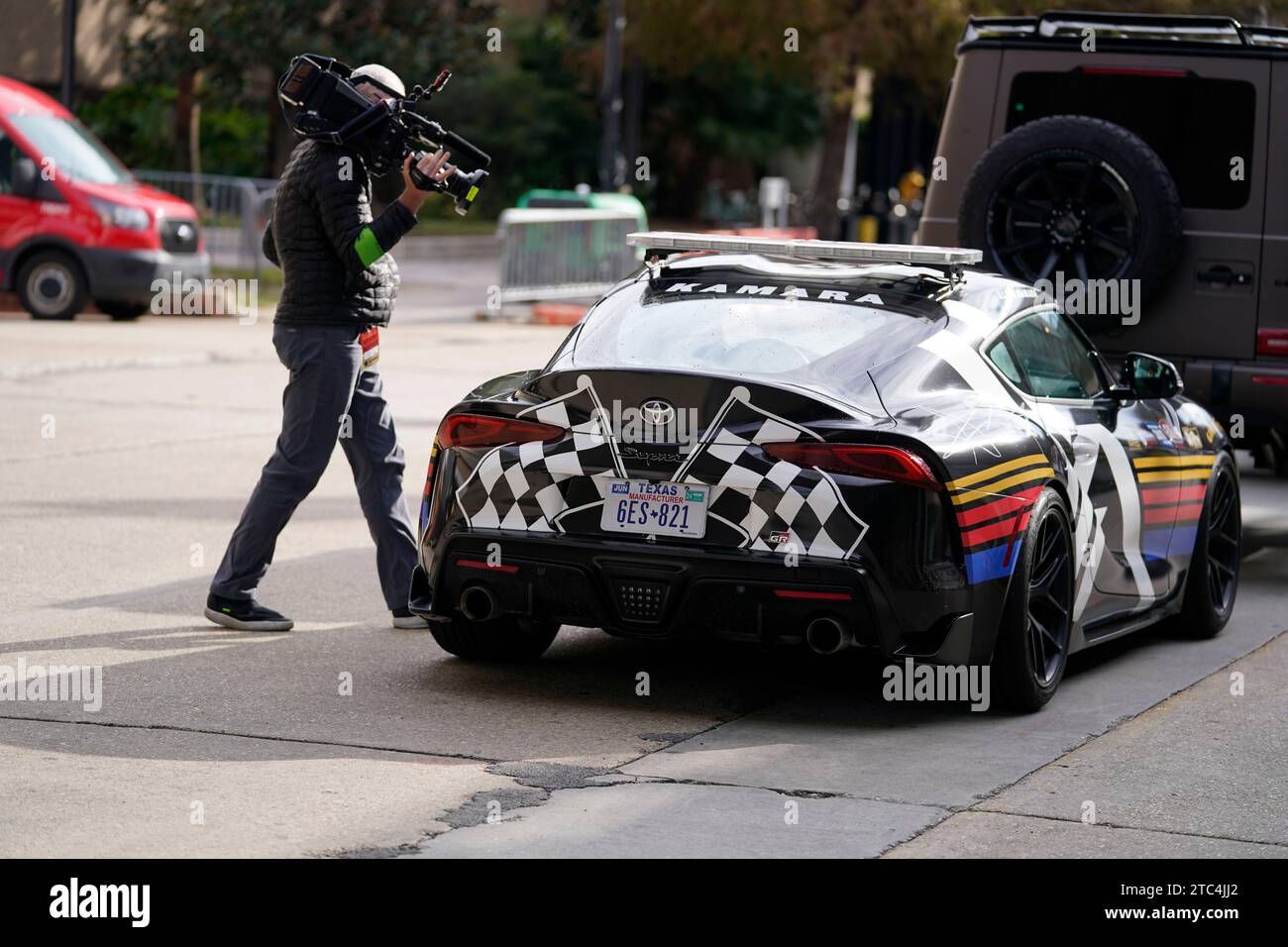 The car of New Orleans Saints running back Alvin Kamara is parked ...