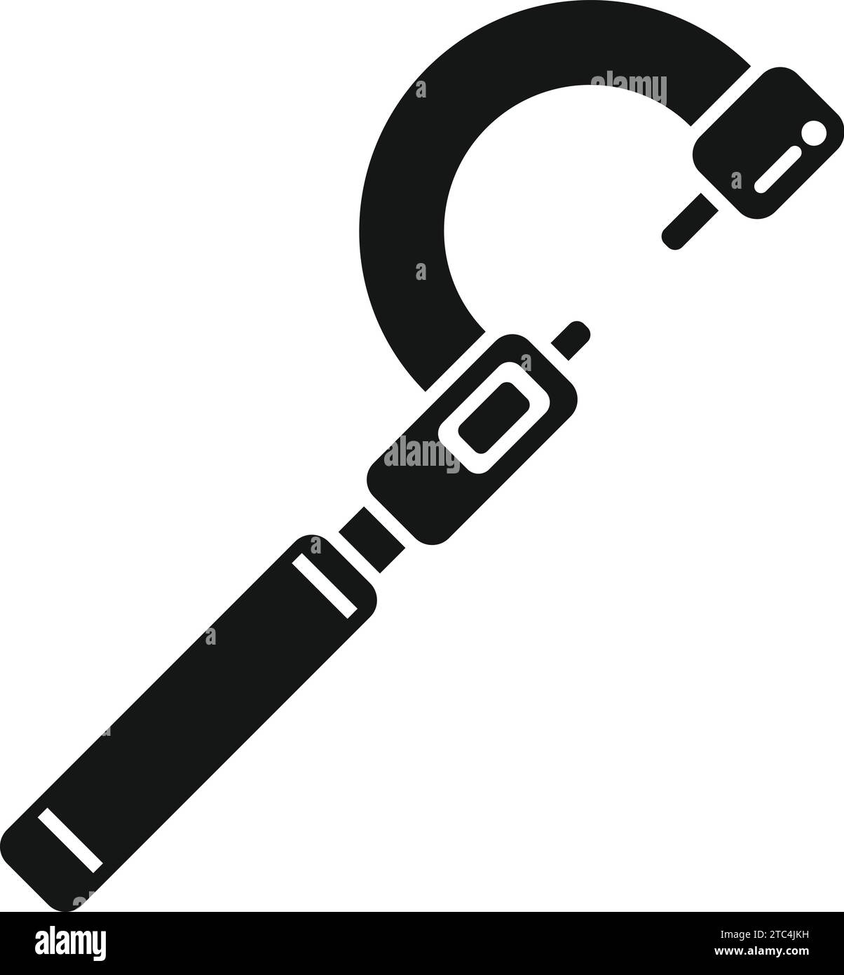 Display digital micrometer icon simple vector. Scale precise. Number ...