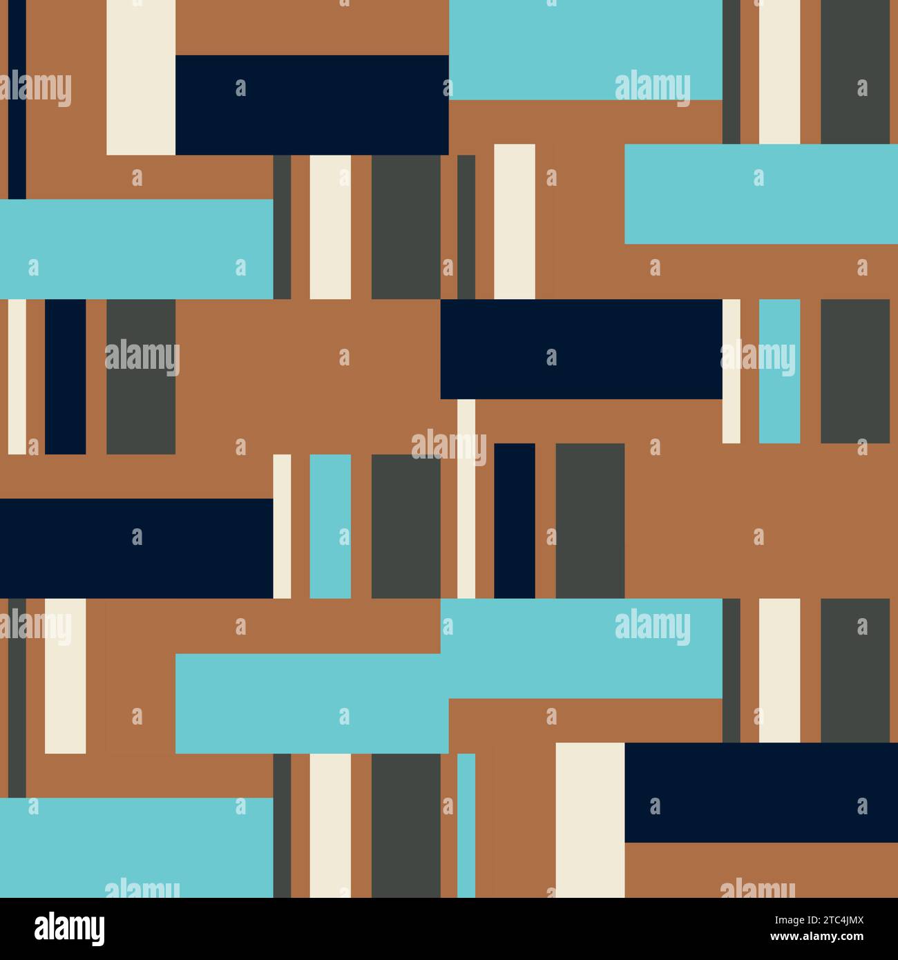 Seamless abstract blocks geometric pattern. Retro style repeat ...