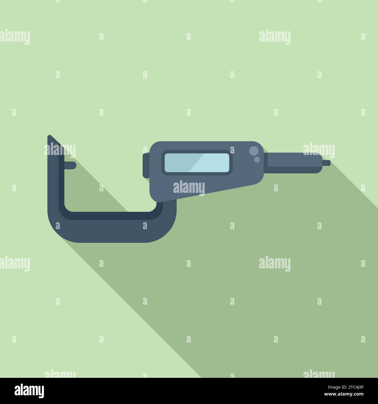 Build digital micrometer icon flat vector. Metallic tool. Scale precise Stock Vector Image & Art ...