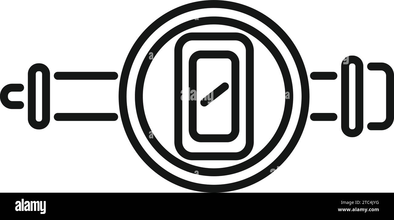 Modern digital micrometer icon outline vector. Meter object inch. High ...