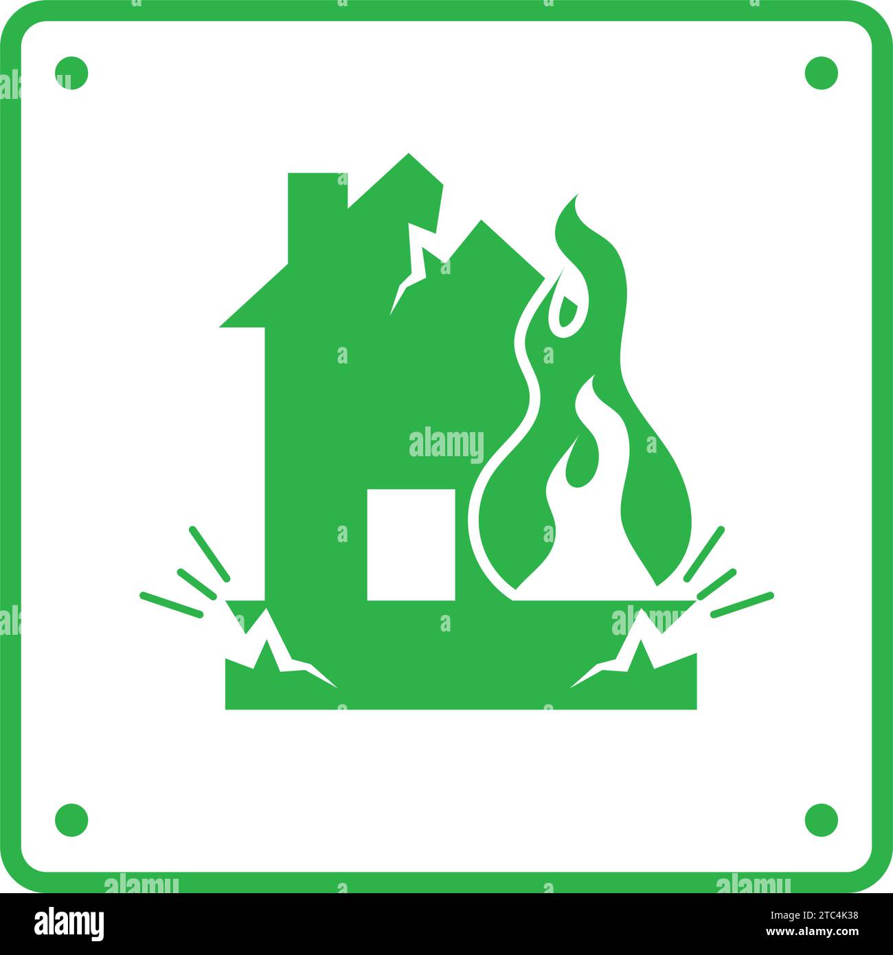 earthquake icon signal of fire risk Stock Vector Image & Art - Alamy