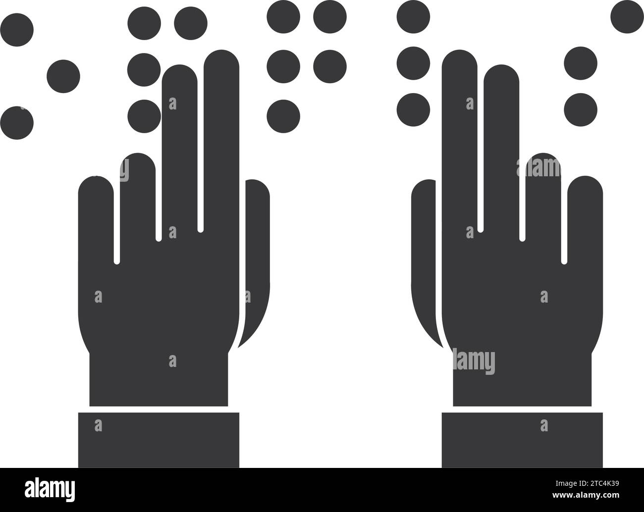braille icon with hand reading Stock Vector Image & Art - Alamy