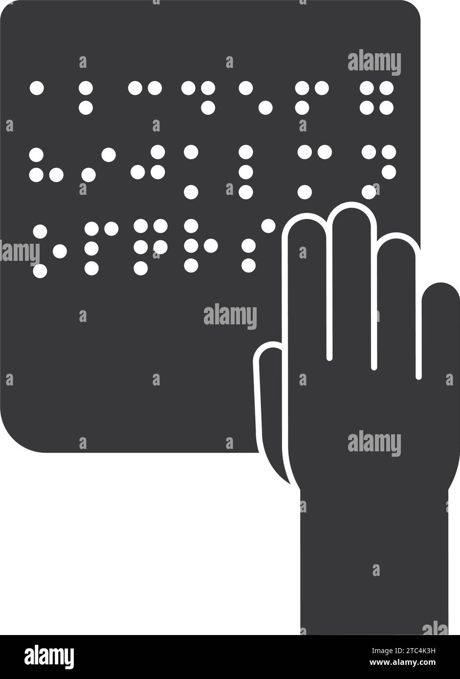 Reading braille book Stock Vector Images - Alamy