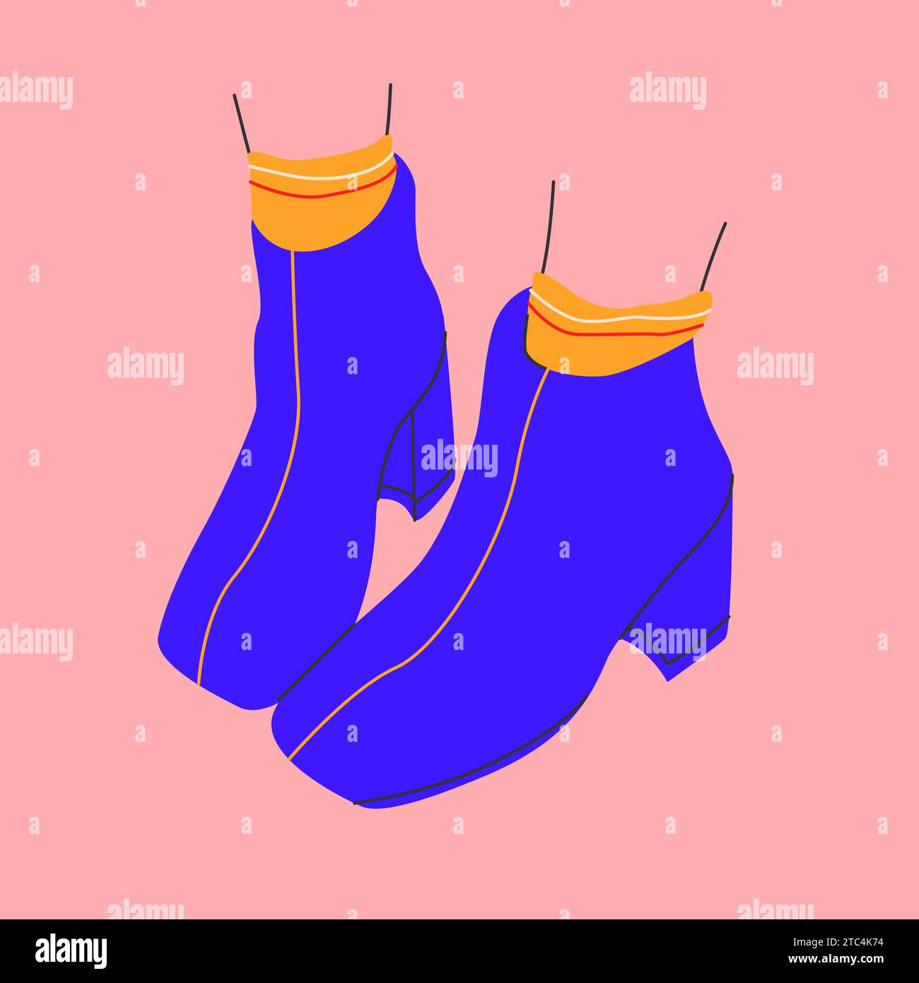 Socks sandals Stock Vector Images - Alamy