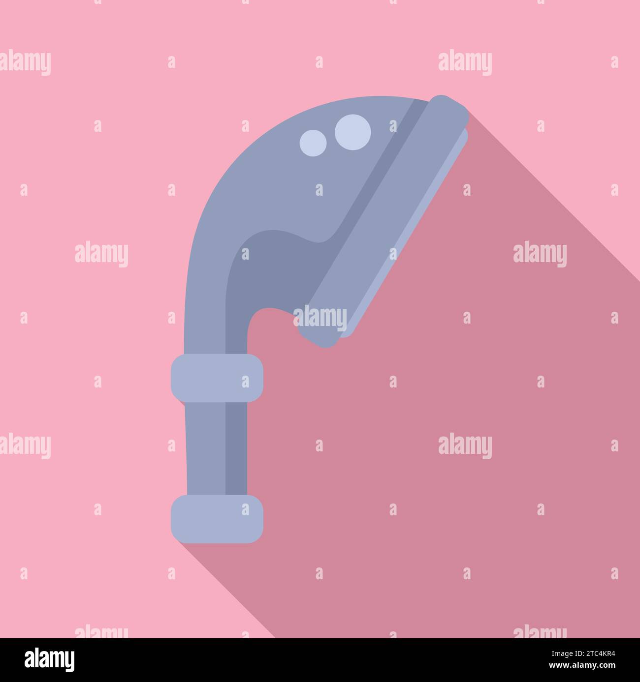 Room sign shower head icon flat vector. Spray head. Bathing restroom ...