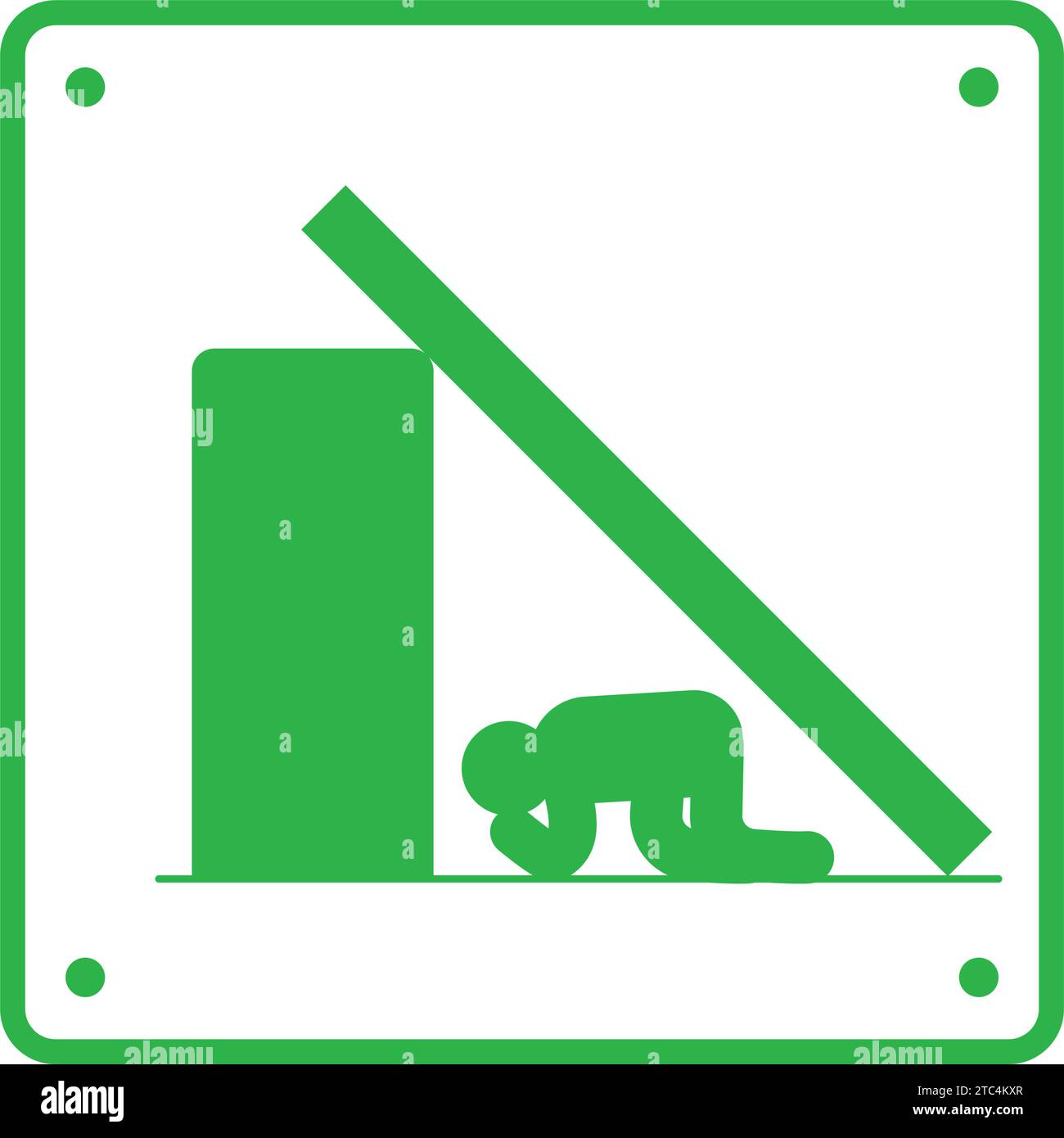 earthquake icon signal of crouch under Stock Vector Image & Art - Alamy