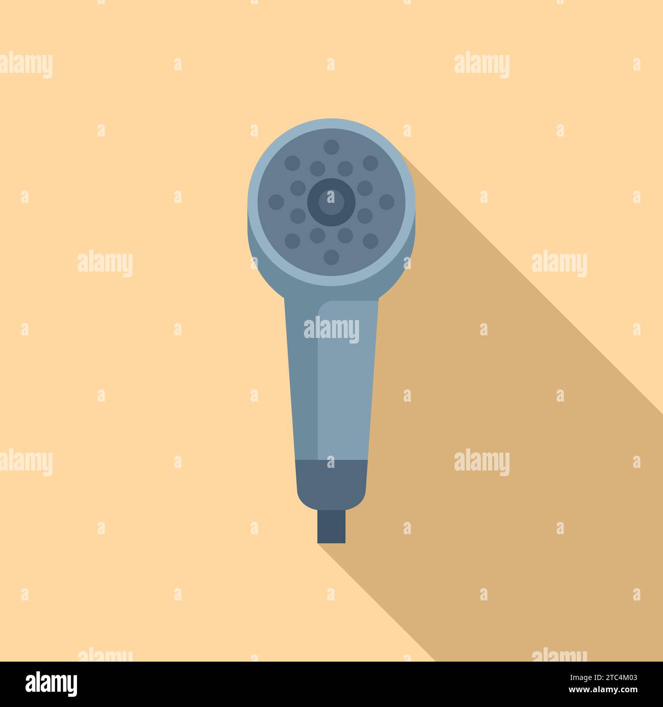 Wash clean object icon flat vector. Shower head. Spray wet bath Stock ...