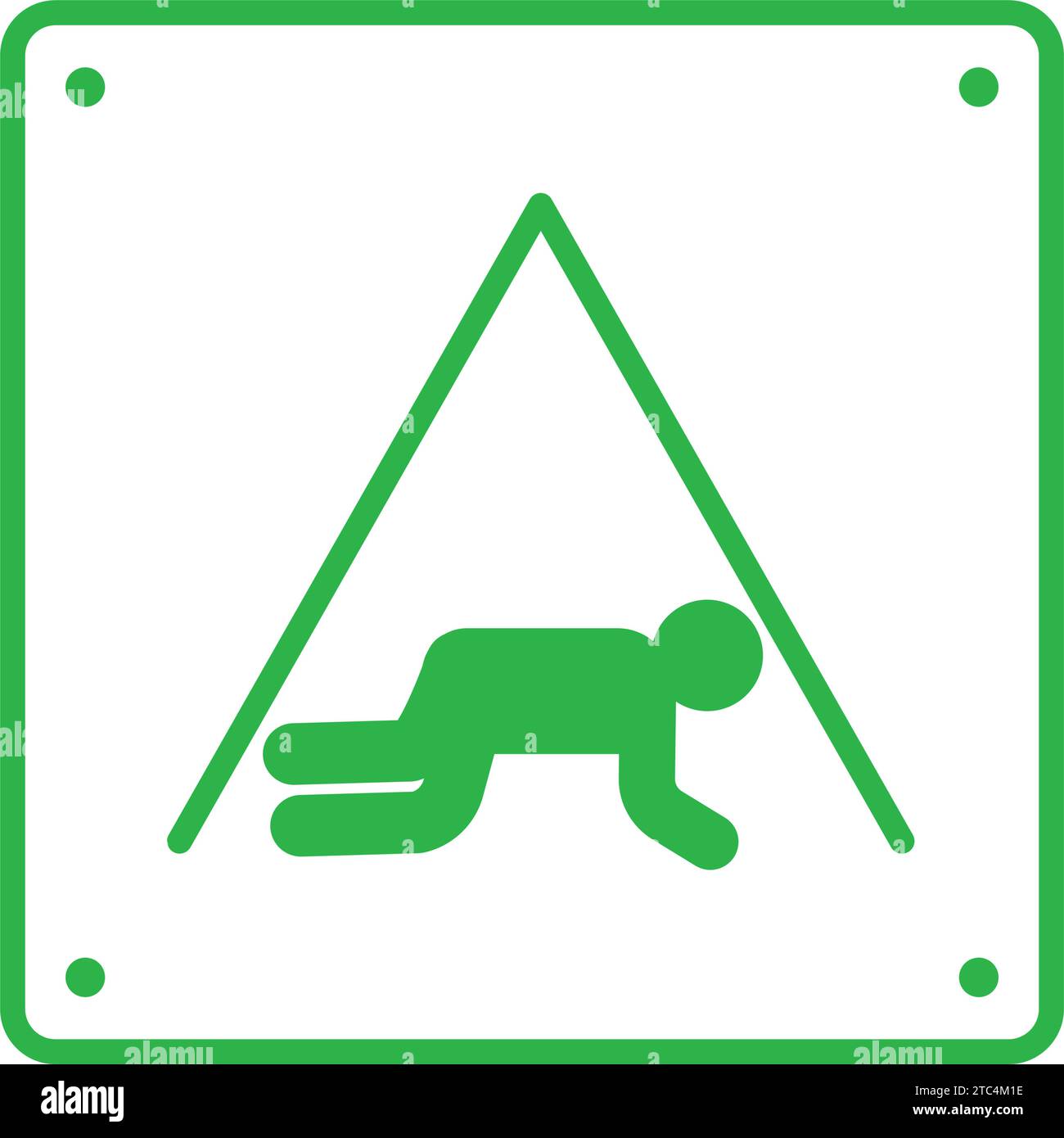 earthquake icon signal of crouch under something Stock Vector Image ...
