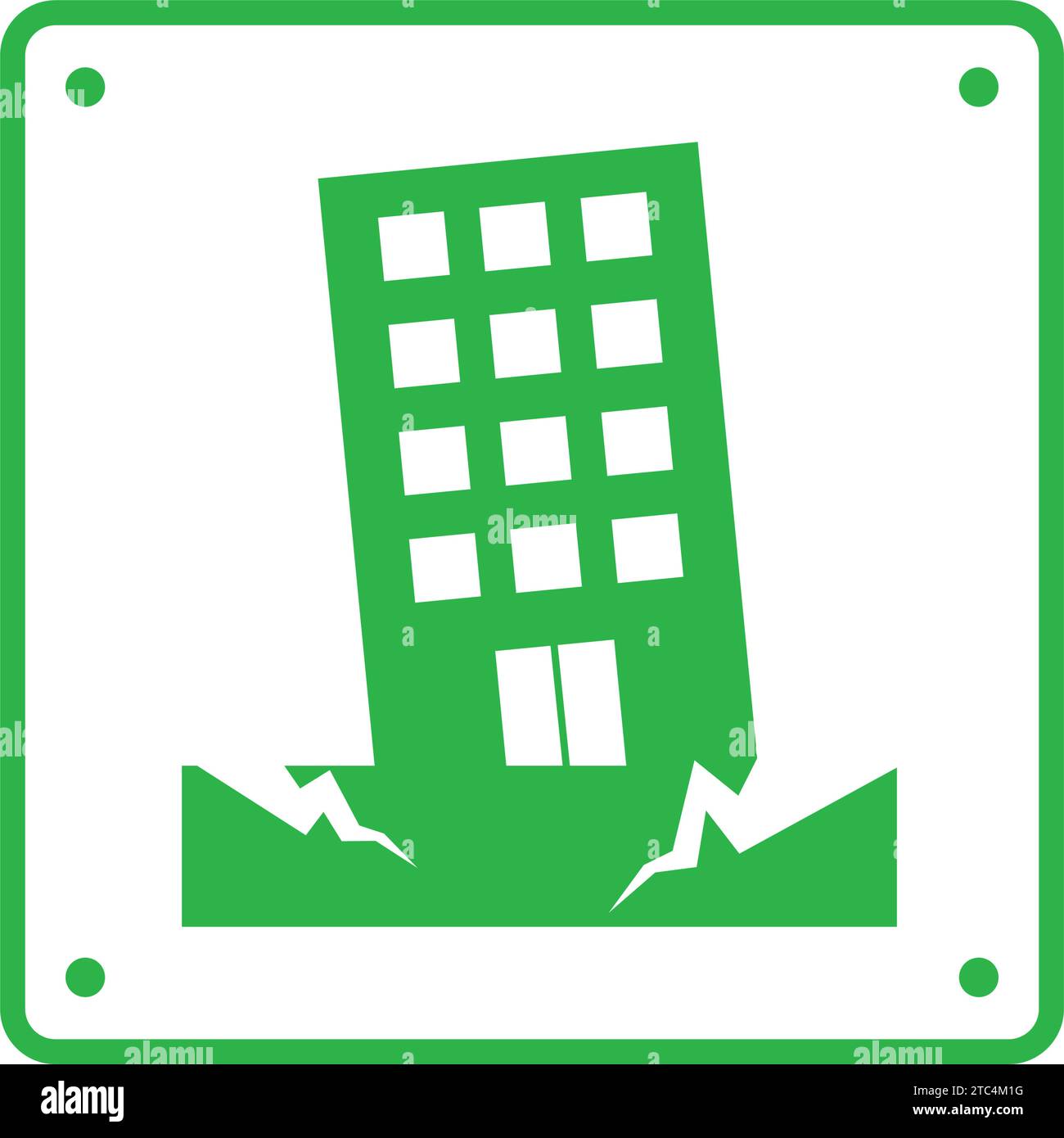earthquake icon signal of risk of collapse Stock Vector Image & Art - Alamy