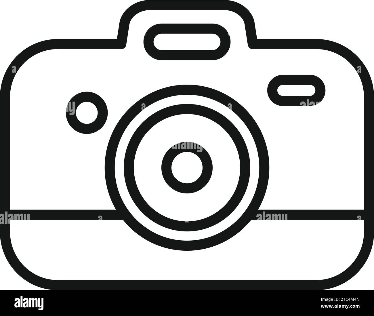 Camera campsite icon outline vector. Nature photo outdoor. Camp tourist ...