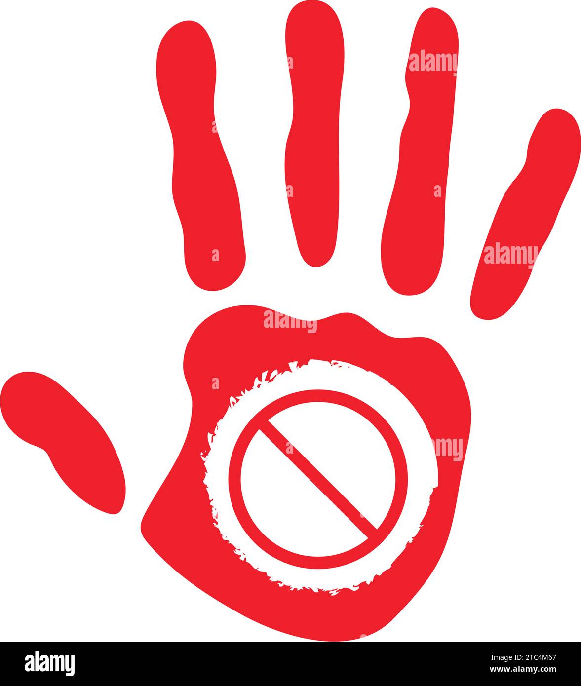 red hand day illustration Stock Vector Image & Art - Alamy